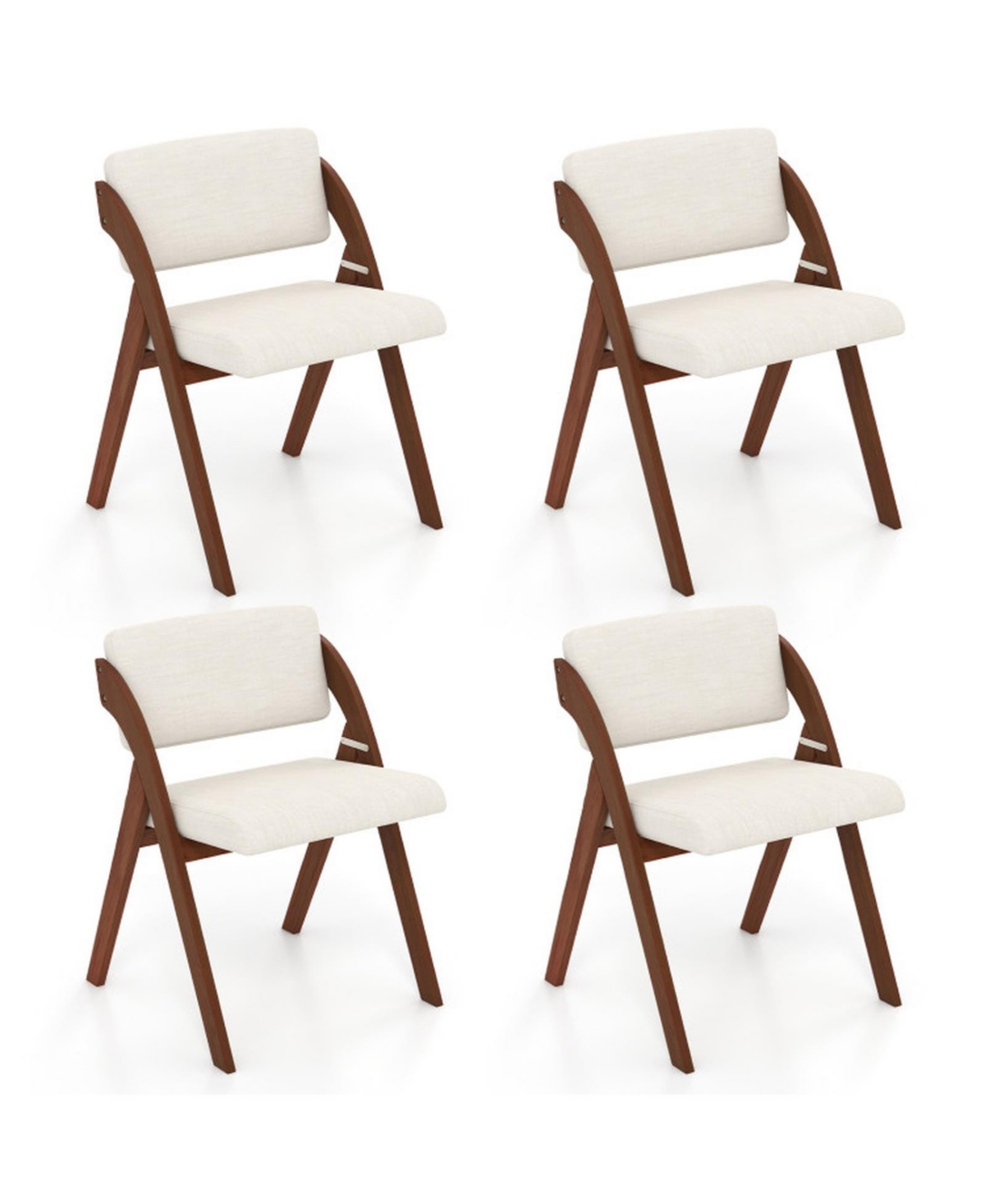 Click here for Sugift Folding Kitchen Dining Chairs Set of 4 with... prices