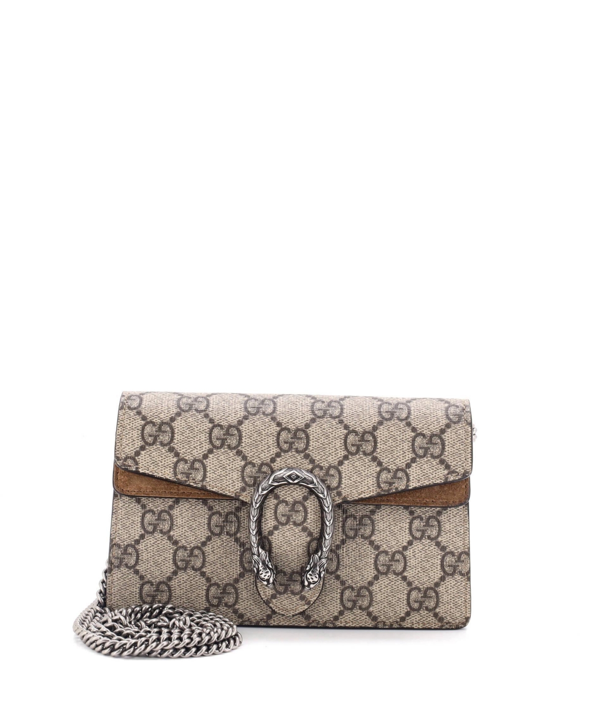 Click here for Pre-Owned Gucci Super Mini Dionysus Bag Gg Coated... prices