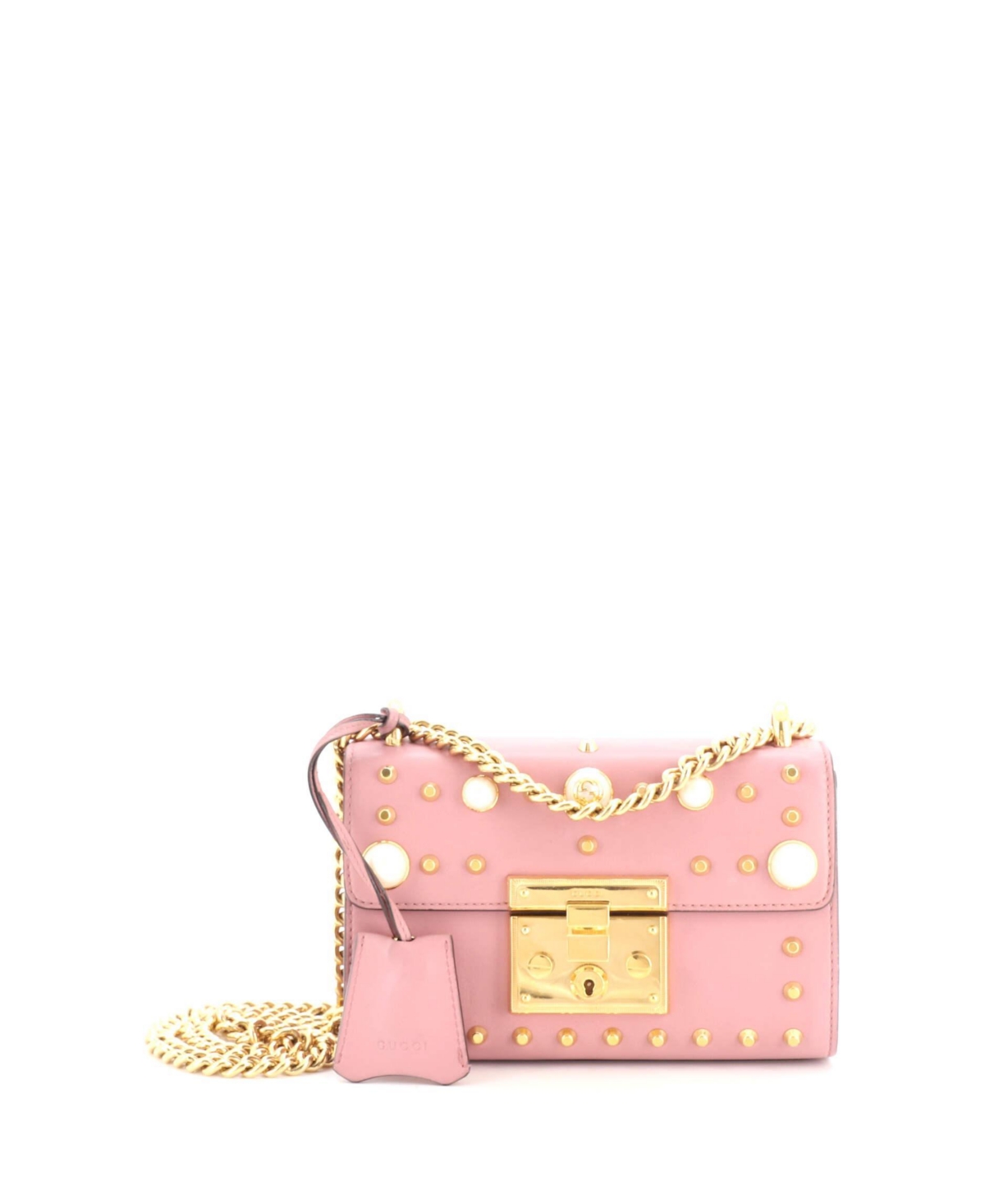 Click here for Pre-Owned Gucci Small Pearly Padlock Shoulder Bag... prices