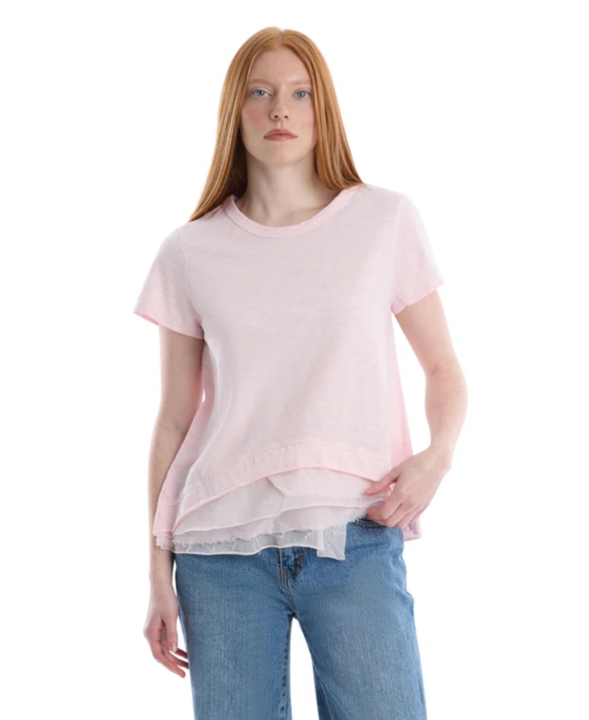 Click here for Wilt Womens Boxy Short Sleeve Mixed Hem Tee - Bare... prices