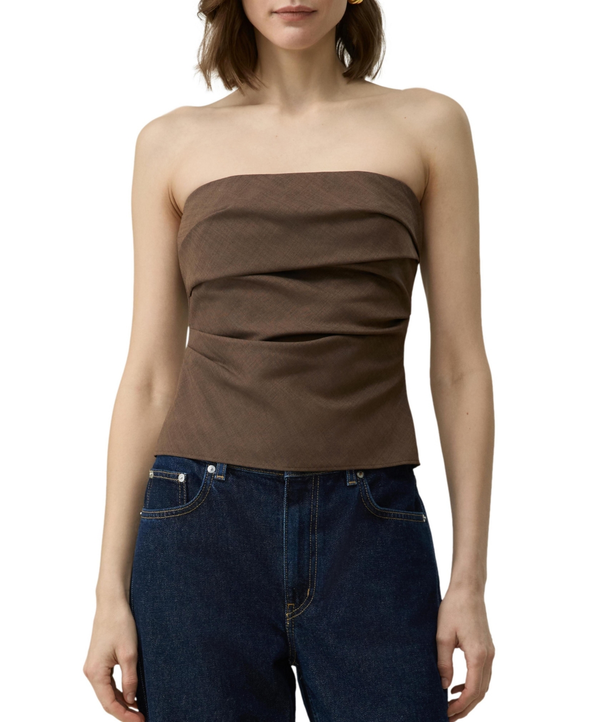 Click here for Lilysilk Womens Silk-Wool Pleated Tube Top - Havan... prices