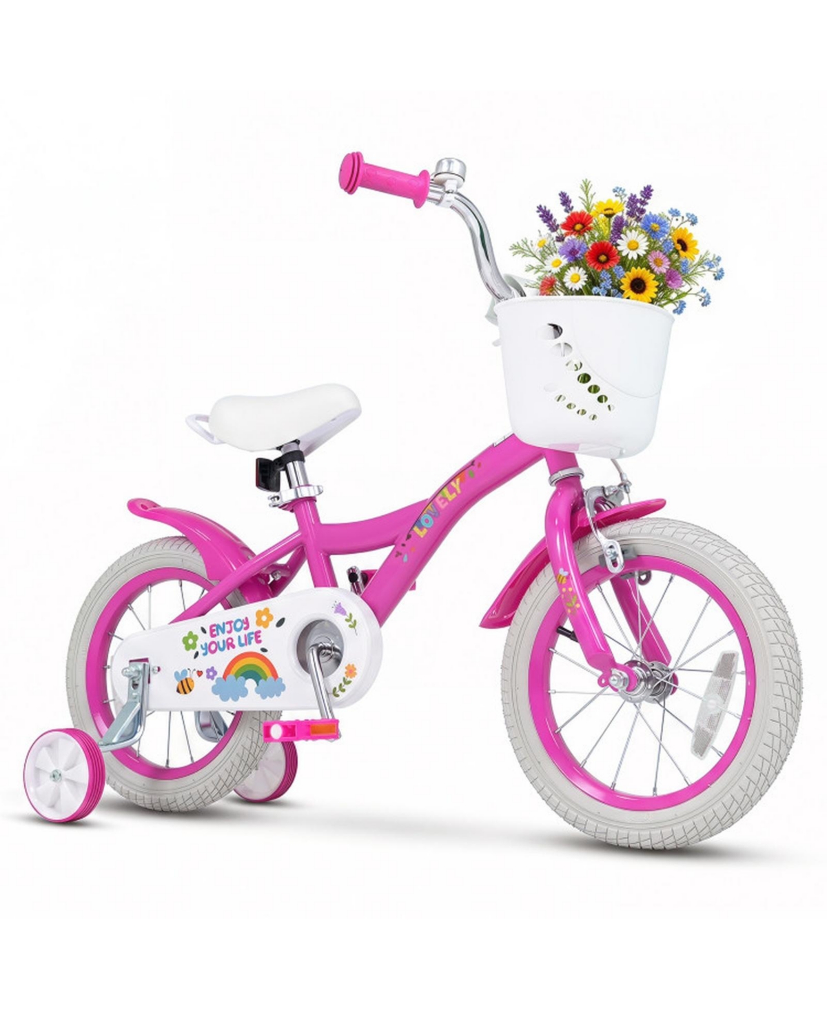 Click here for Sugift 14-Inch Adjustable Girls Bike with Dual Bra... prices