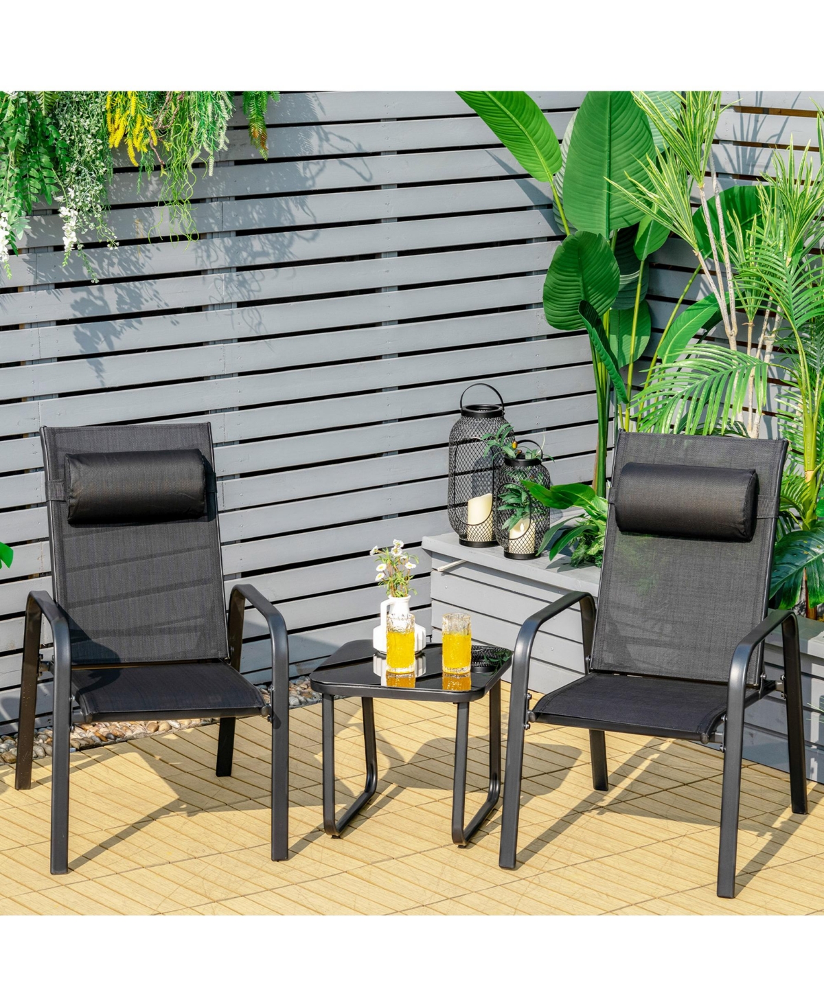 Click here for Gymax 3Piece Outdoor Bistro Set Patio Conversation... prices