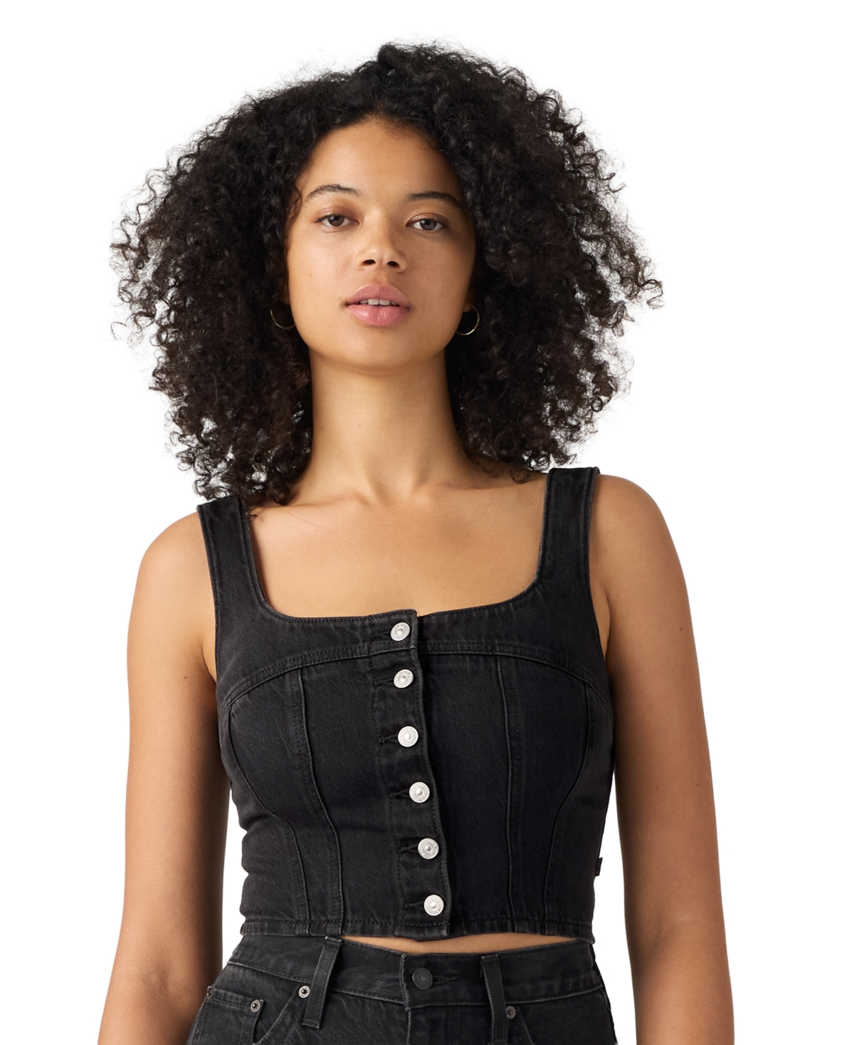 Click here for Levis Womens Audra Seamed Top Cap Sleeveless Squar... prices