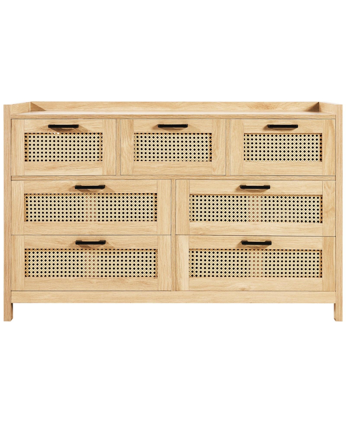 Click here for Slickblue 7 Drawer Rattan Dresser with Led Light a... prices