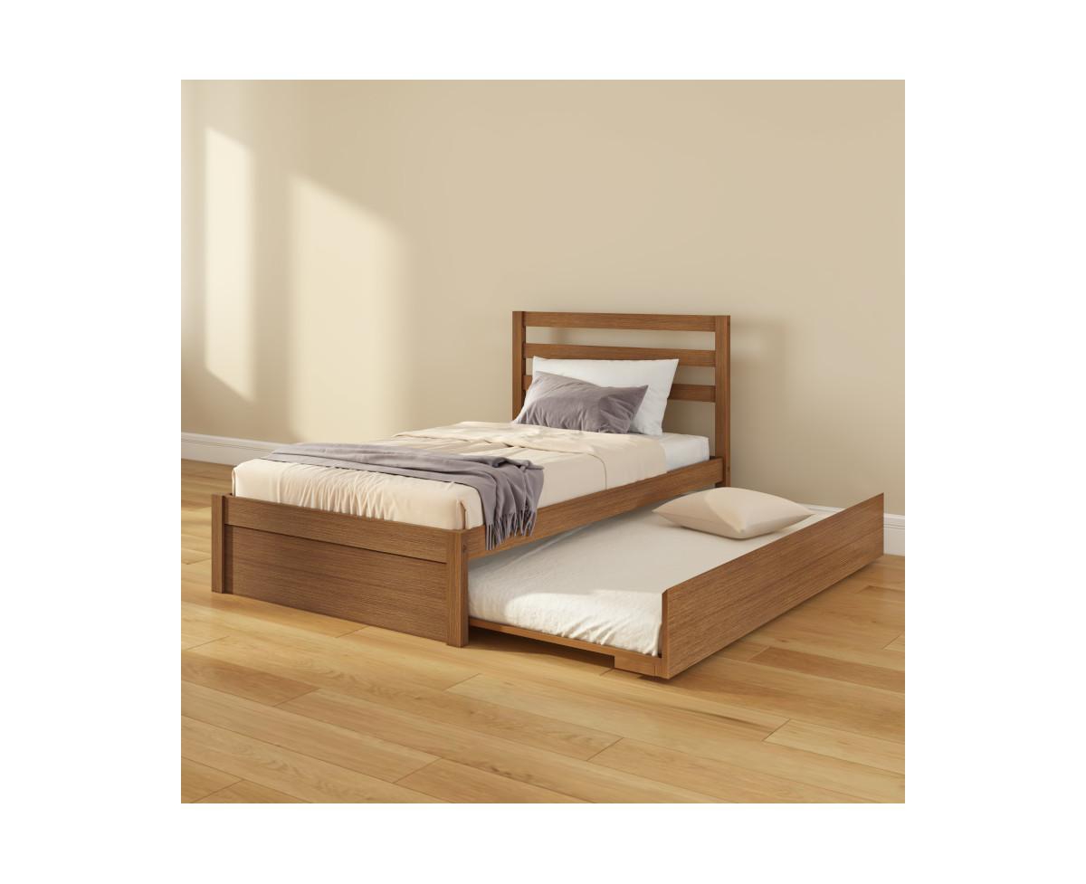 Click here for Grain & Grove Bear Twin Single Bed with Trundle  O... prices