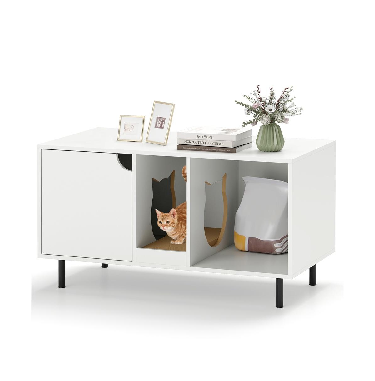 Click here for Ruie 40 in Double Cat Litter Box Enclosure Hidden... prices