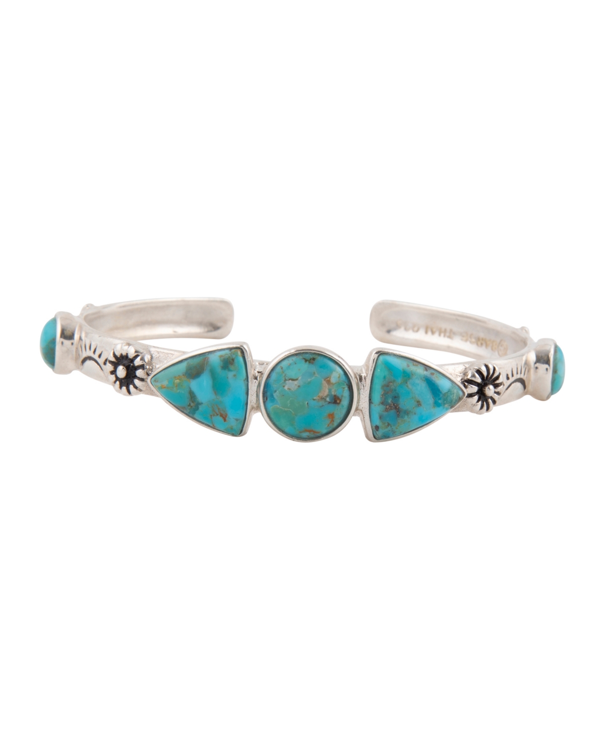 Click here for Barse Blue Turquoise and Silver Cuff Bracelet - Si... prices