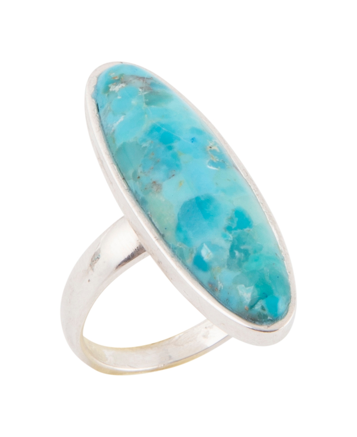 Click here for Barse Pueblo Blue Turquoise and Silver Oval Ring -... prices