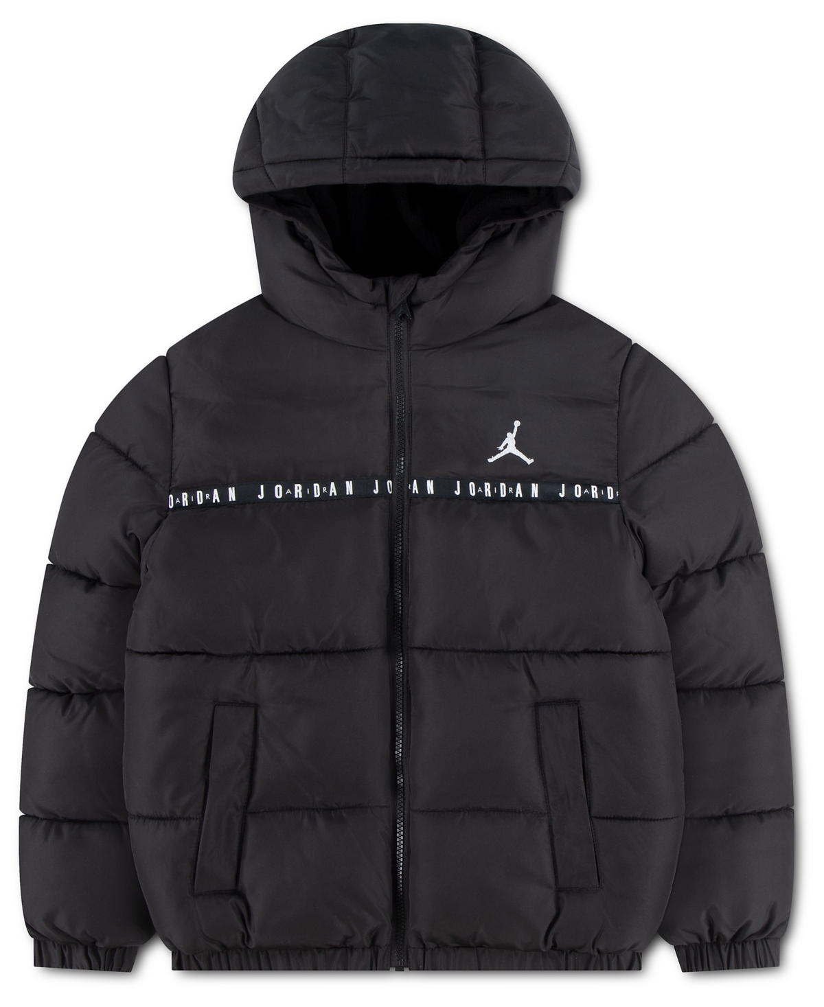 Click here for Jordan Boys 8-20 Logo Tape Puffer Hooded Jacket -... prices