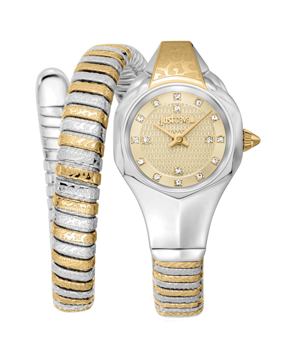 Click here for Just Cavalli Womens Reptilia Quartz Two Tone Stain... prices