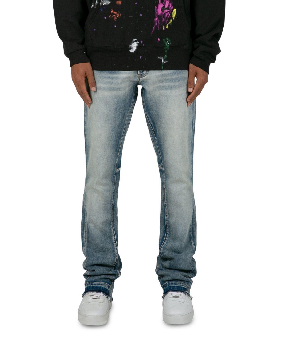 Click here for Mnml Mens Flare Jeans - Blue prices