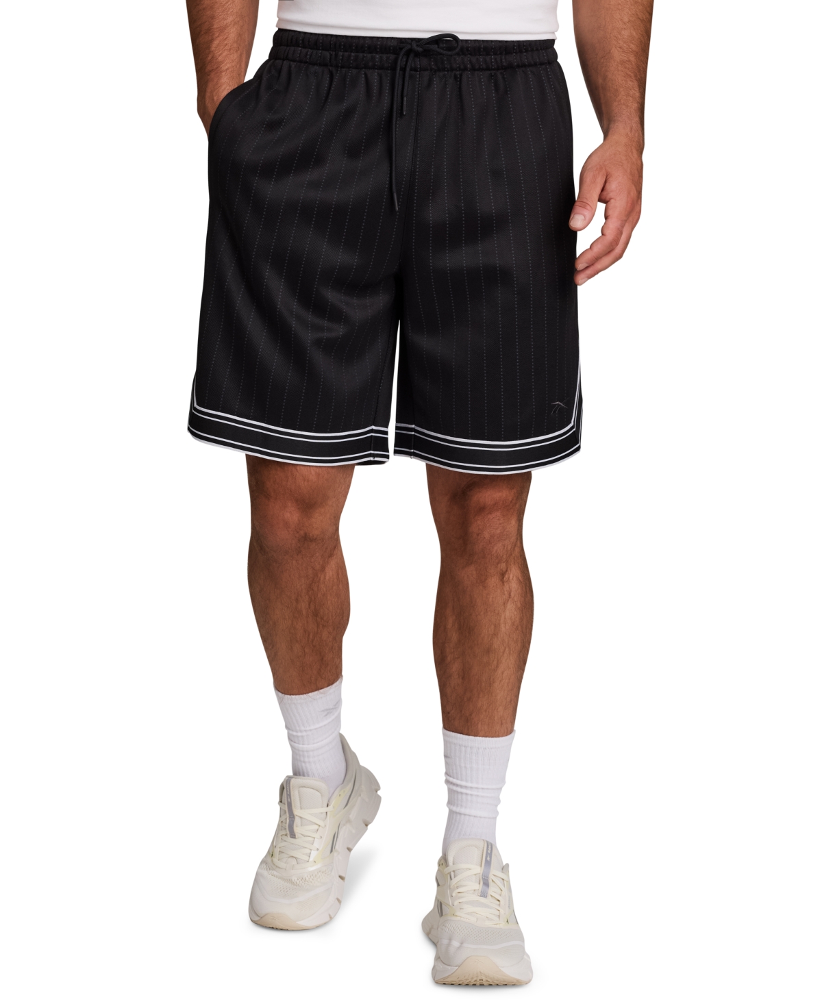 Click here for Reebok Mens Pinstripe Basketball Shorts - Black prices