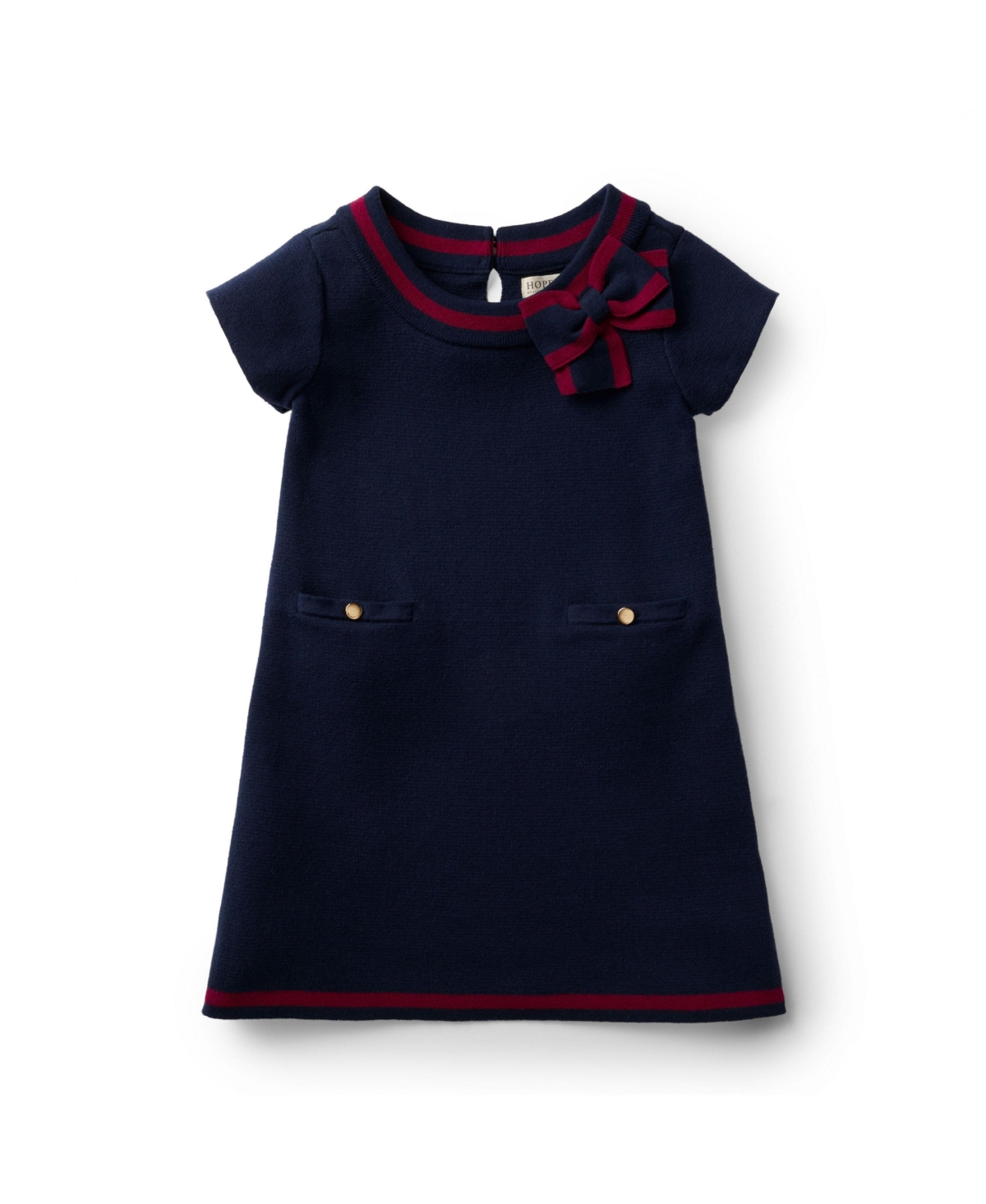 Click here for Hope & Henry Girls Milano Tipped Sweater Dress - N... prices
