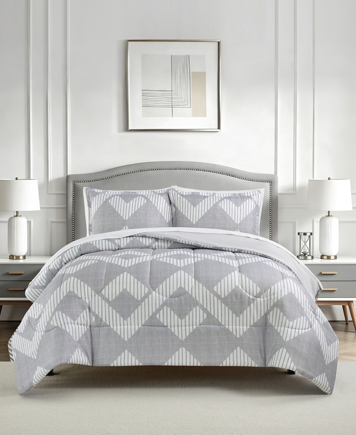 Click here for Macys Colton Geo Reversible Microfiber 3-piece Com... prices