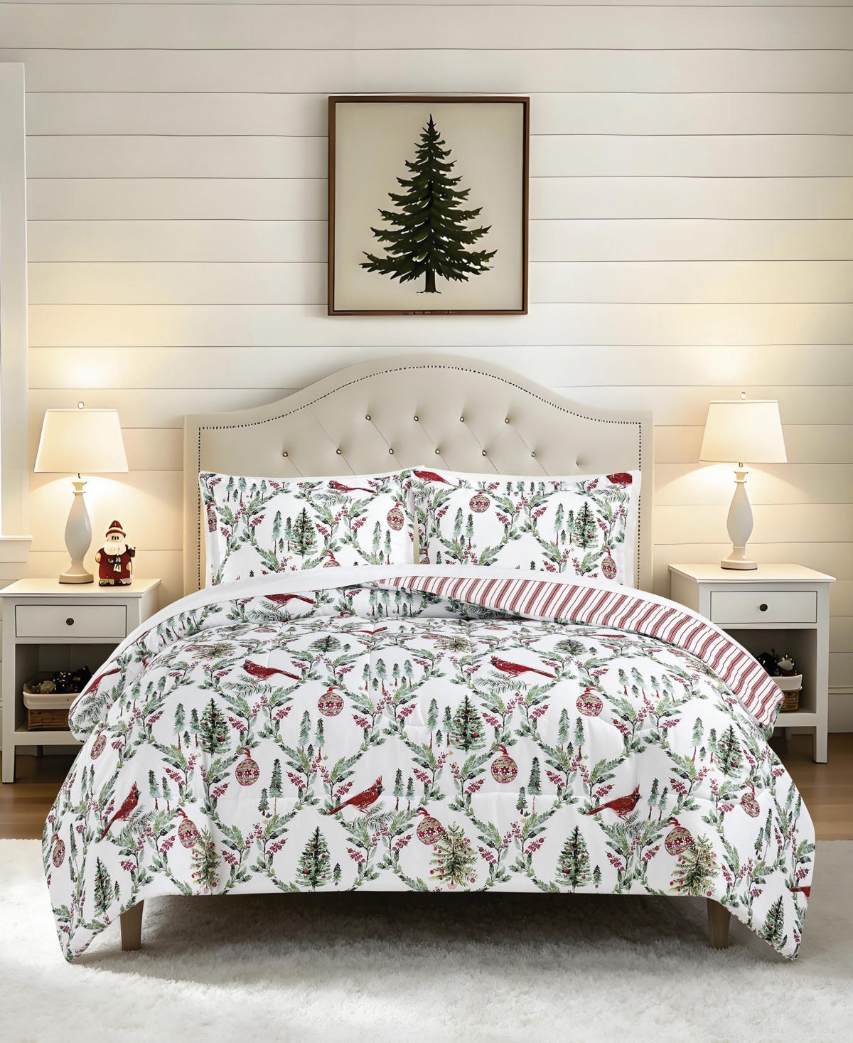 Click here for Macys Holiday Pine Cardinal Reversible Microfiber... prices