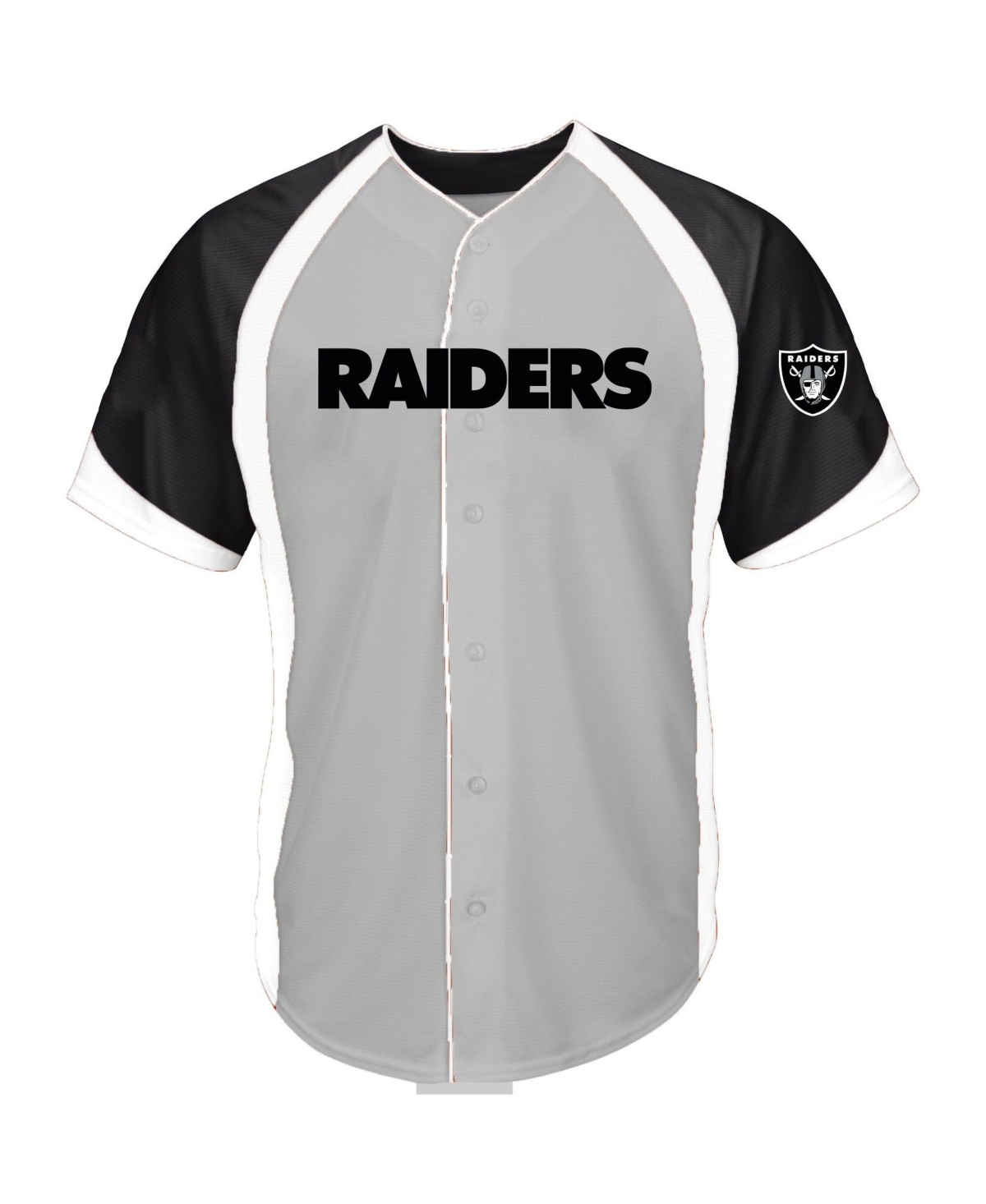 Click here for Profile Mens Gray Las Vegas Raiders Big Tall Butto... prices