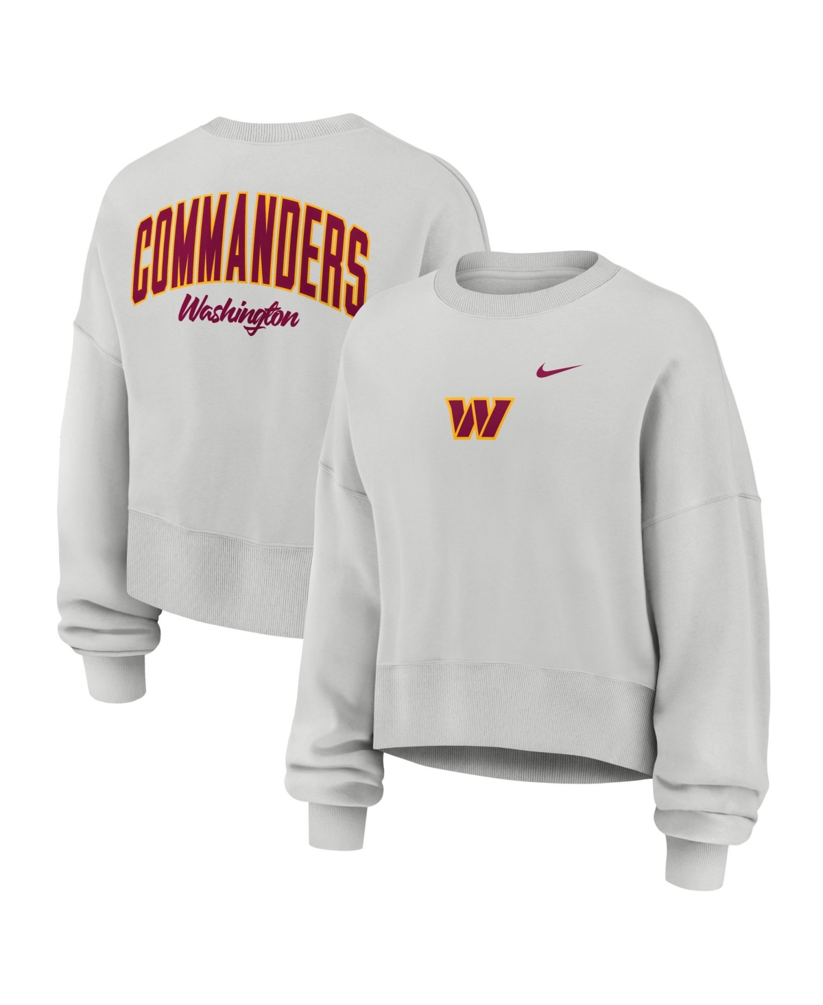 Click here for Nike Womens Gray Washington Commanders Oversized P... prices