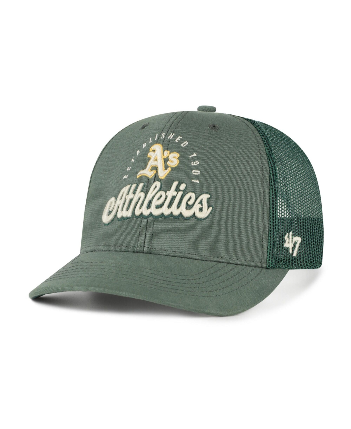 Click here for 47 Brand Mens Green Athletics Pitstop Trucker Adju... prices