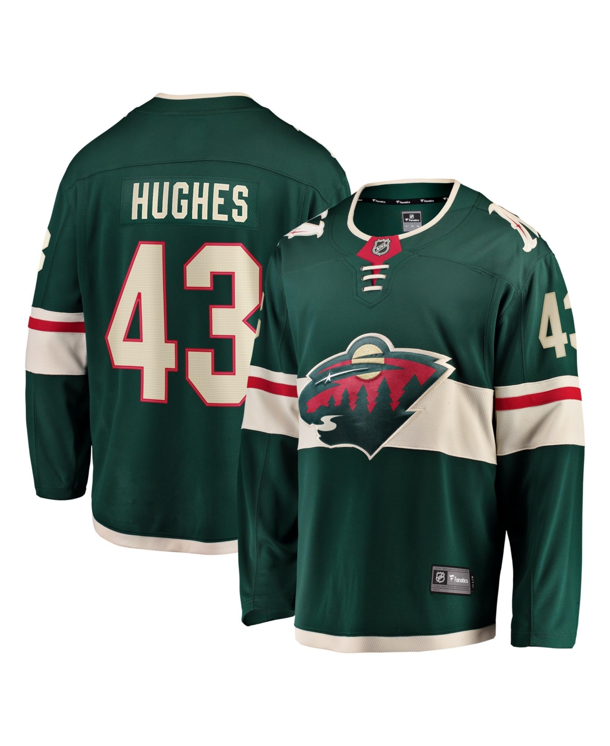 Click here for Fanatics Mens Quinn Hughes Green Minnesota Wild Ho... prices