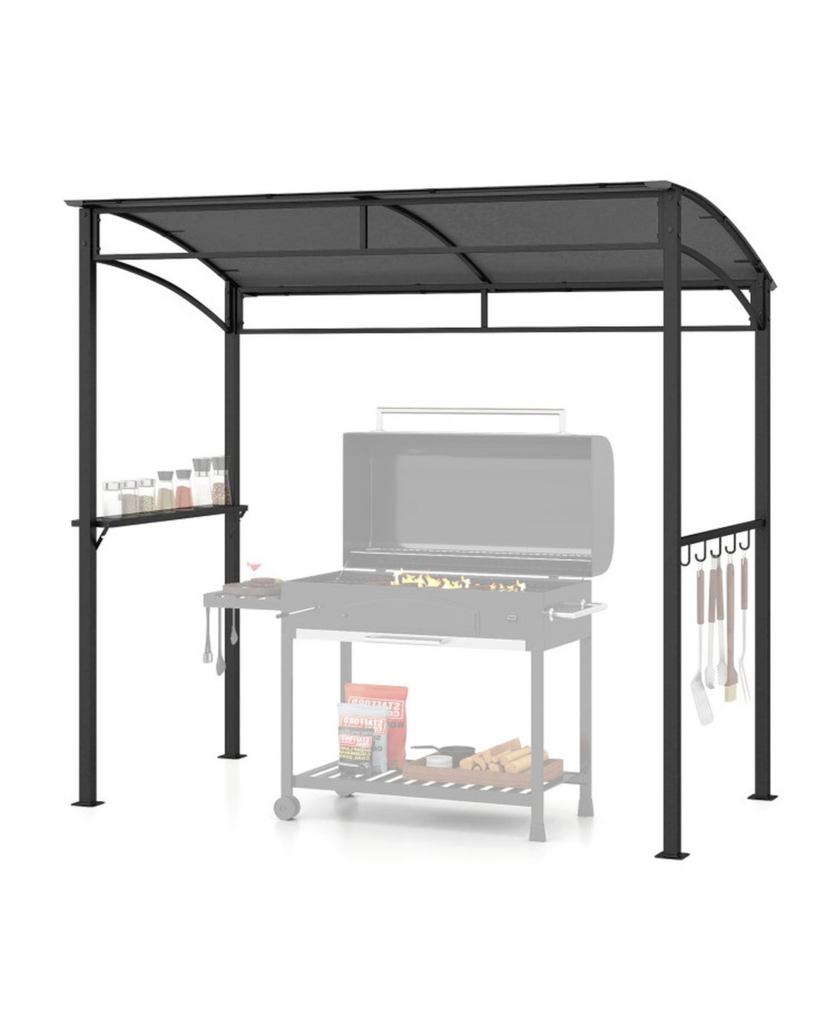 Click here for Gouun 7 Ft Grill Gazebo with Built-In Serving Shel... prices