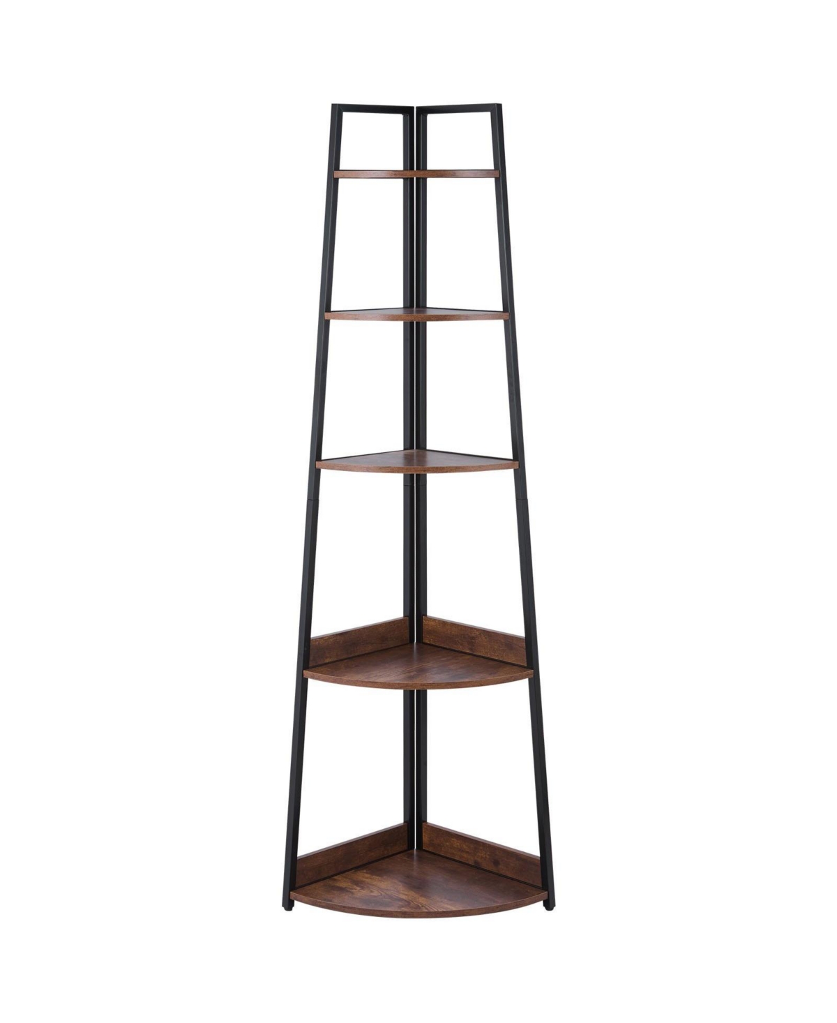 Click here for Slickblue Tall 5 Tier Corner Bookshelf with Wooden... prices