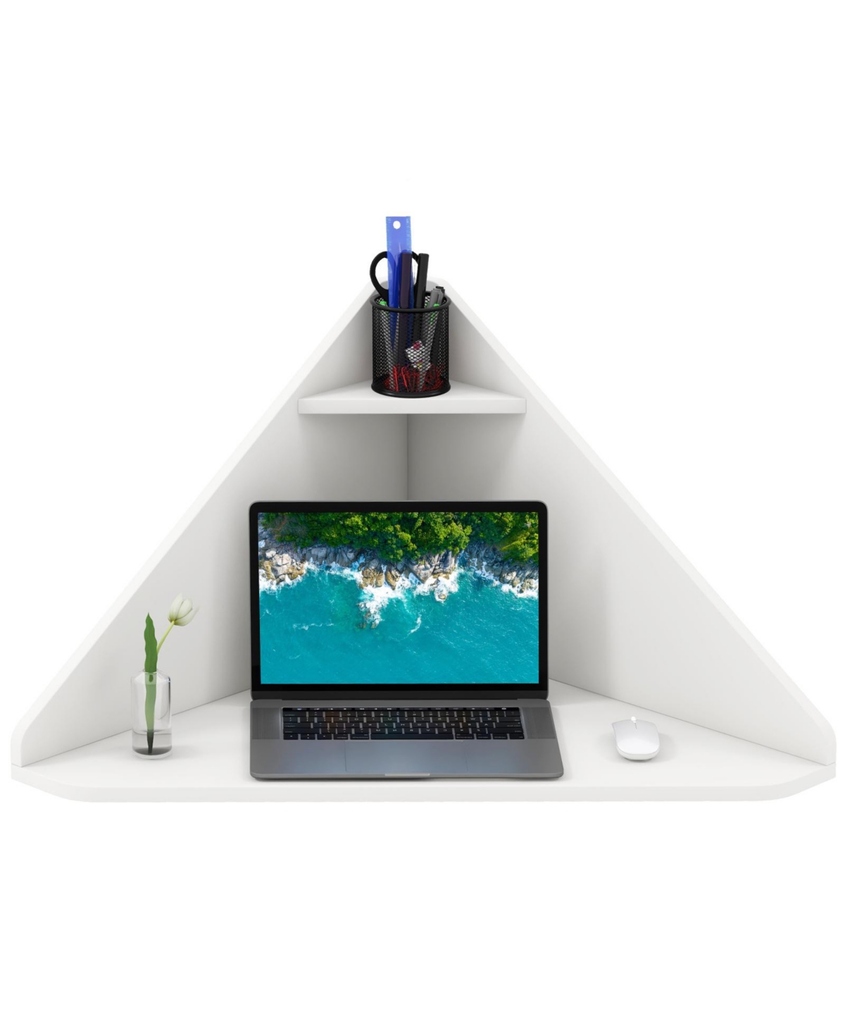 Click here for Gouun Floating Corner Desk  Wall-Mounted  Triangul... prices