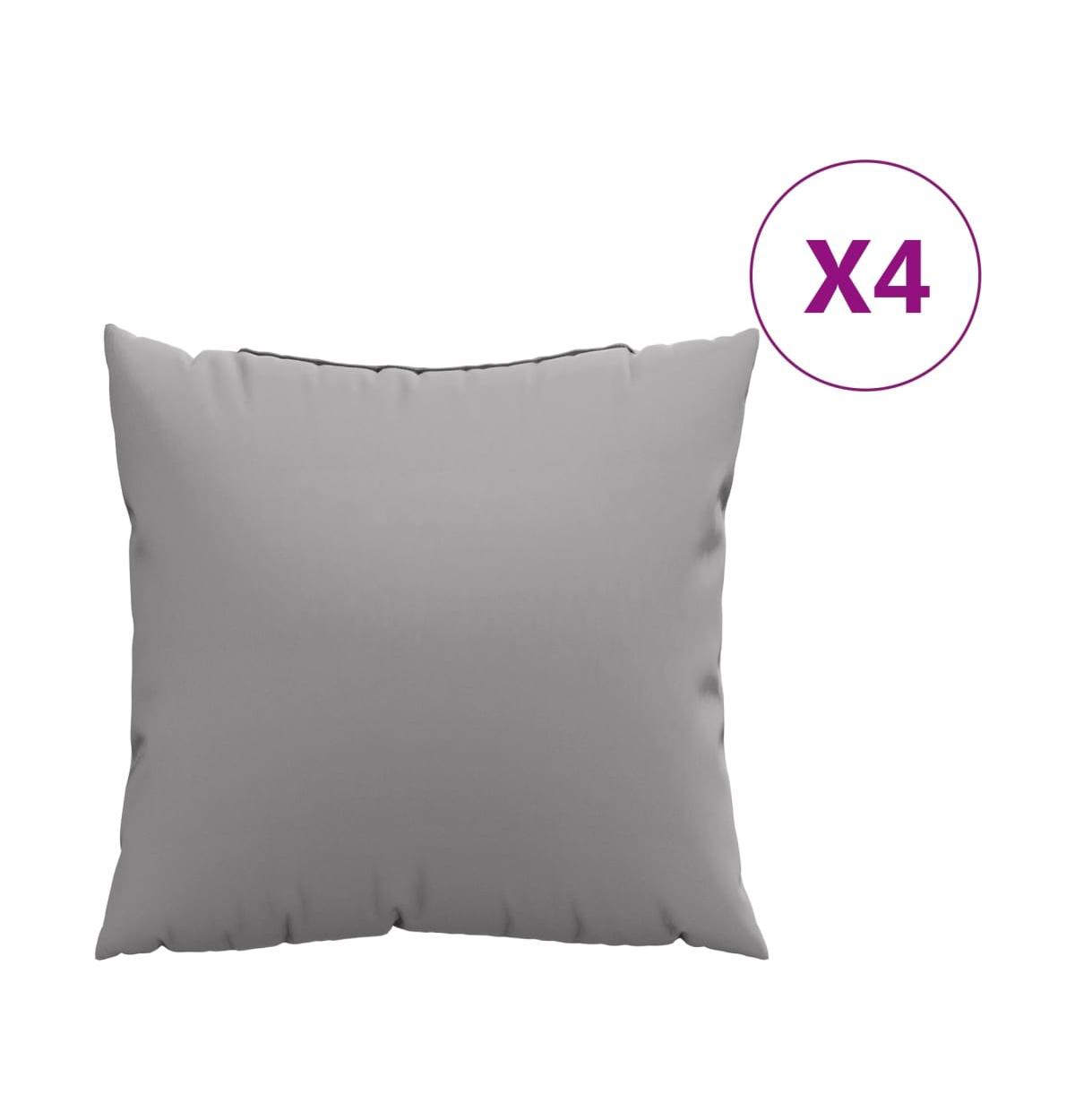 Click here for vidaXL Throw Pillows 4 Piece 19.7x19.7 Fabric - Gr... prices