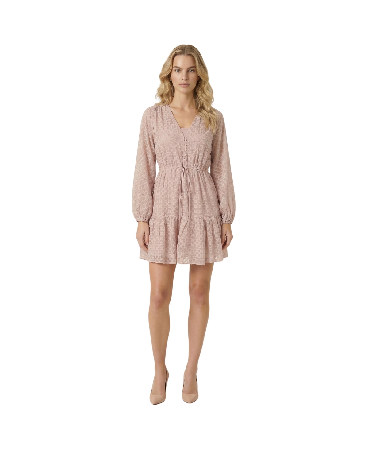 Click here for Modenaire Womens Polka Dot Embroidered Lace Dress... prices