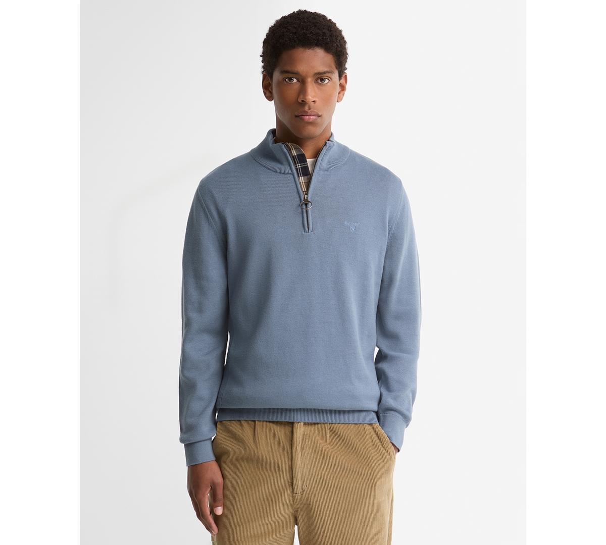 Click here for Barbour Mens Half-Zip Sweater - Tarn Blue prices