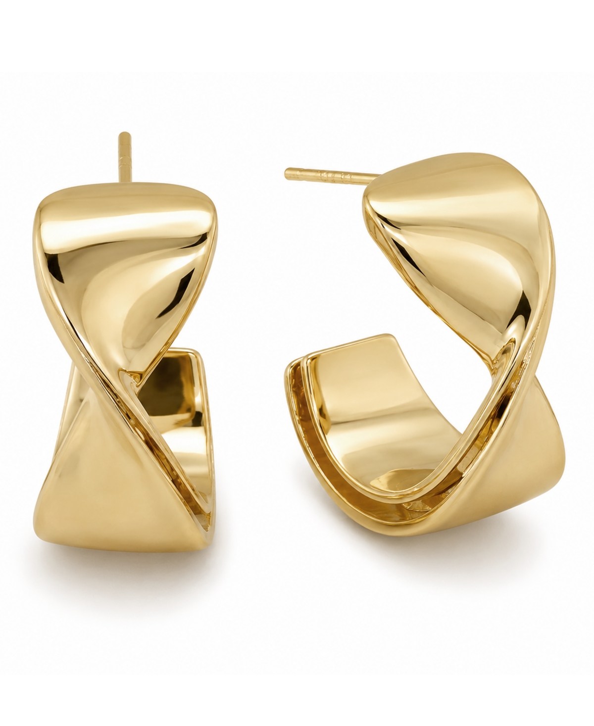 Click here for And Now This Crossover Push Back Hoop Earrings - G... prices