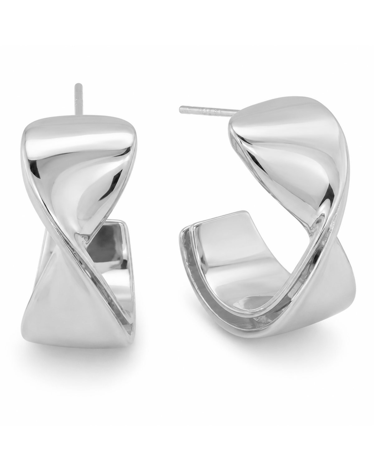 Click here for And Now This Crossover Push Back Hoop Earrings - S... prices