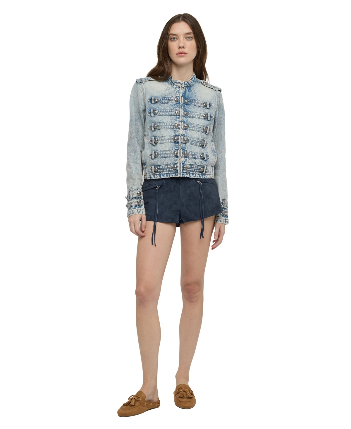 Click here for Blank Nyc Womens On Duty Cropped Military-Inspired... prices