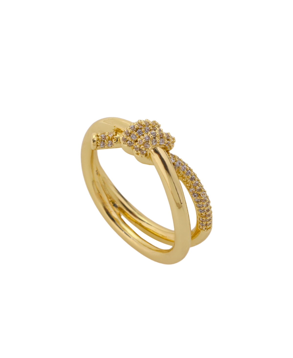 Click here for Unwritten Cubic Zirconia Gold-Plated Twist Ring -... prices