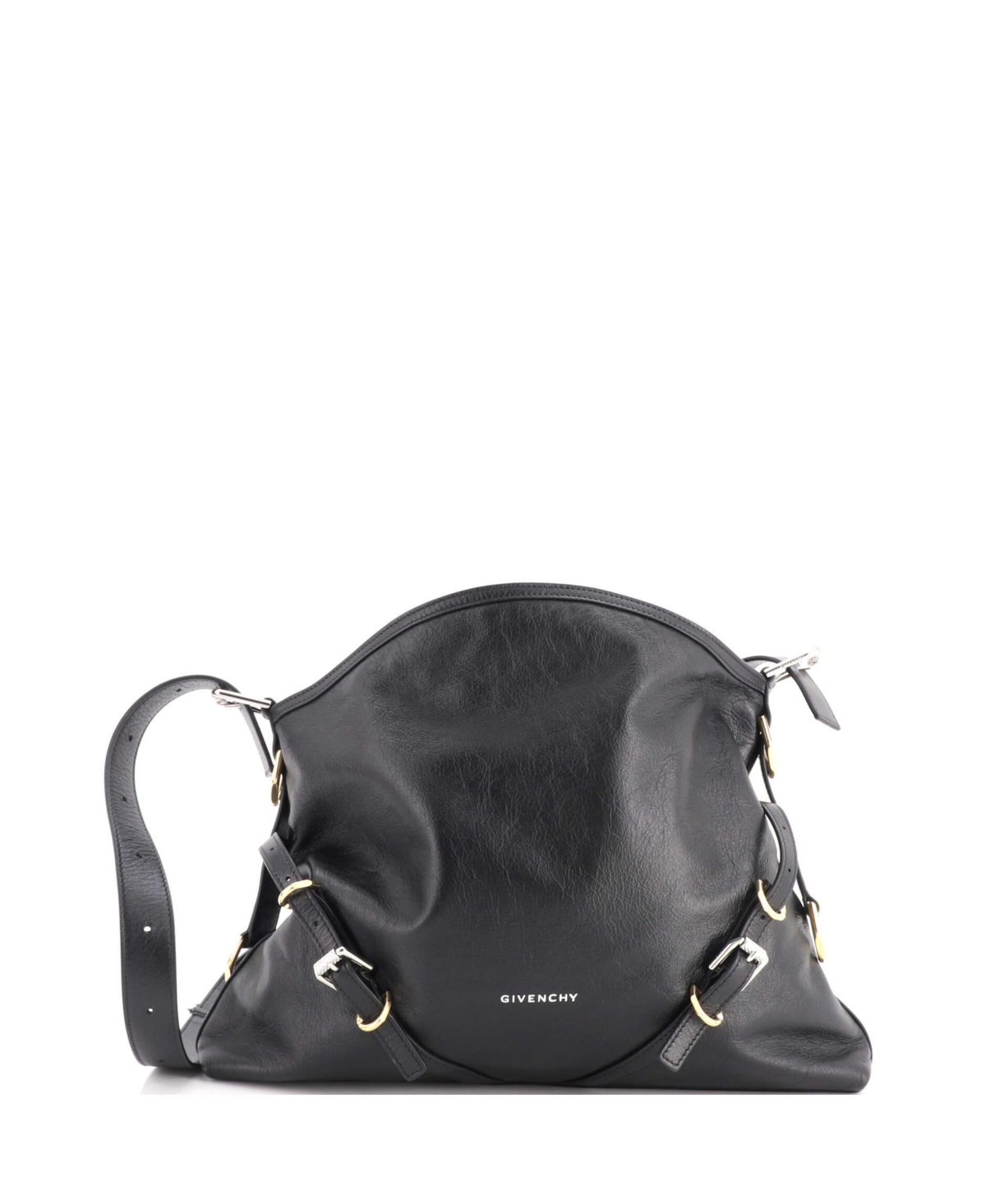 Click here for Pre-Owned Givenchy Medium Voyou Hobo Leather - Bla... prices