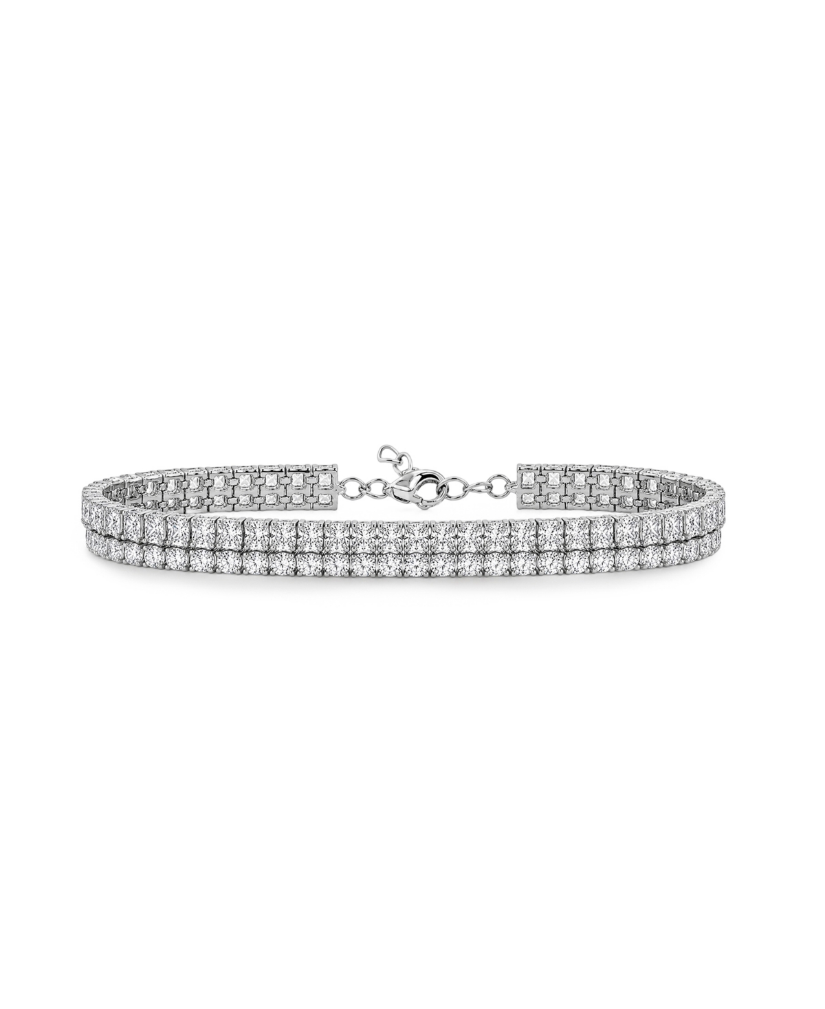 Click here for Macys Fine Silver-Plated Pave Double Strand Tennis... prices