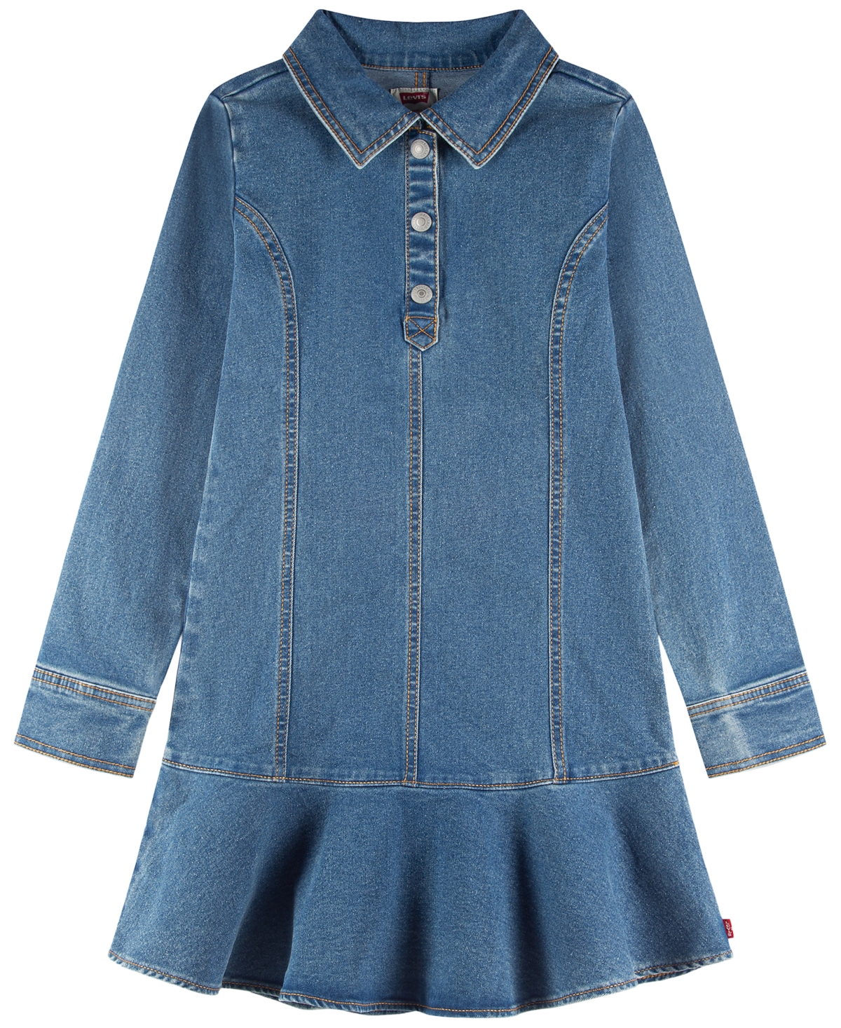 Click here for Levis Girls 7-16 Long-Sleeve Drop Waist Dress - Dr... prices