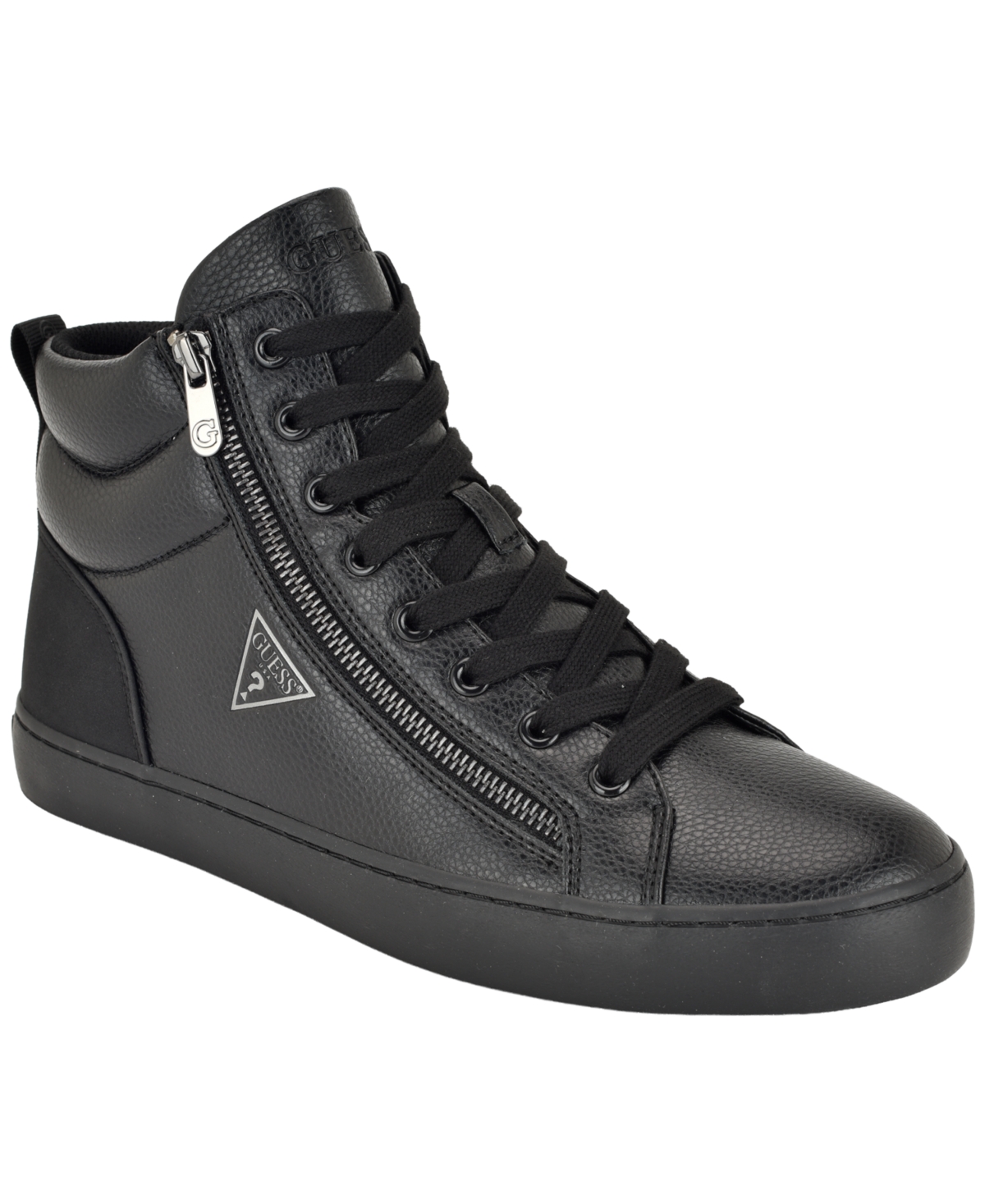 Click here for Guess Mens Perilo High-Top Sneakers - Black 001 prices