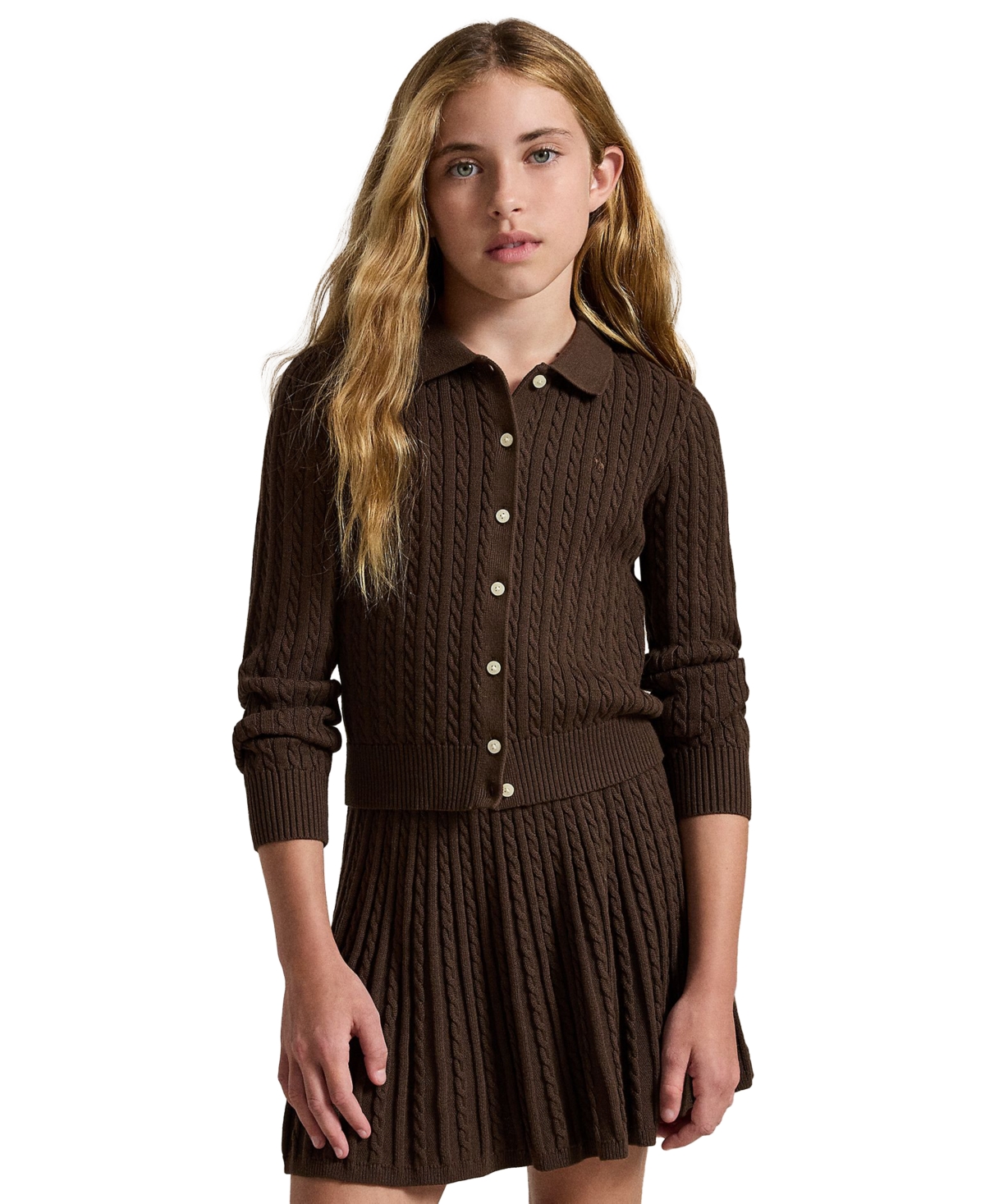 Click here for Polo Ralph Lauren Girls 7-16 Cotton Polo Cardigan... prices