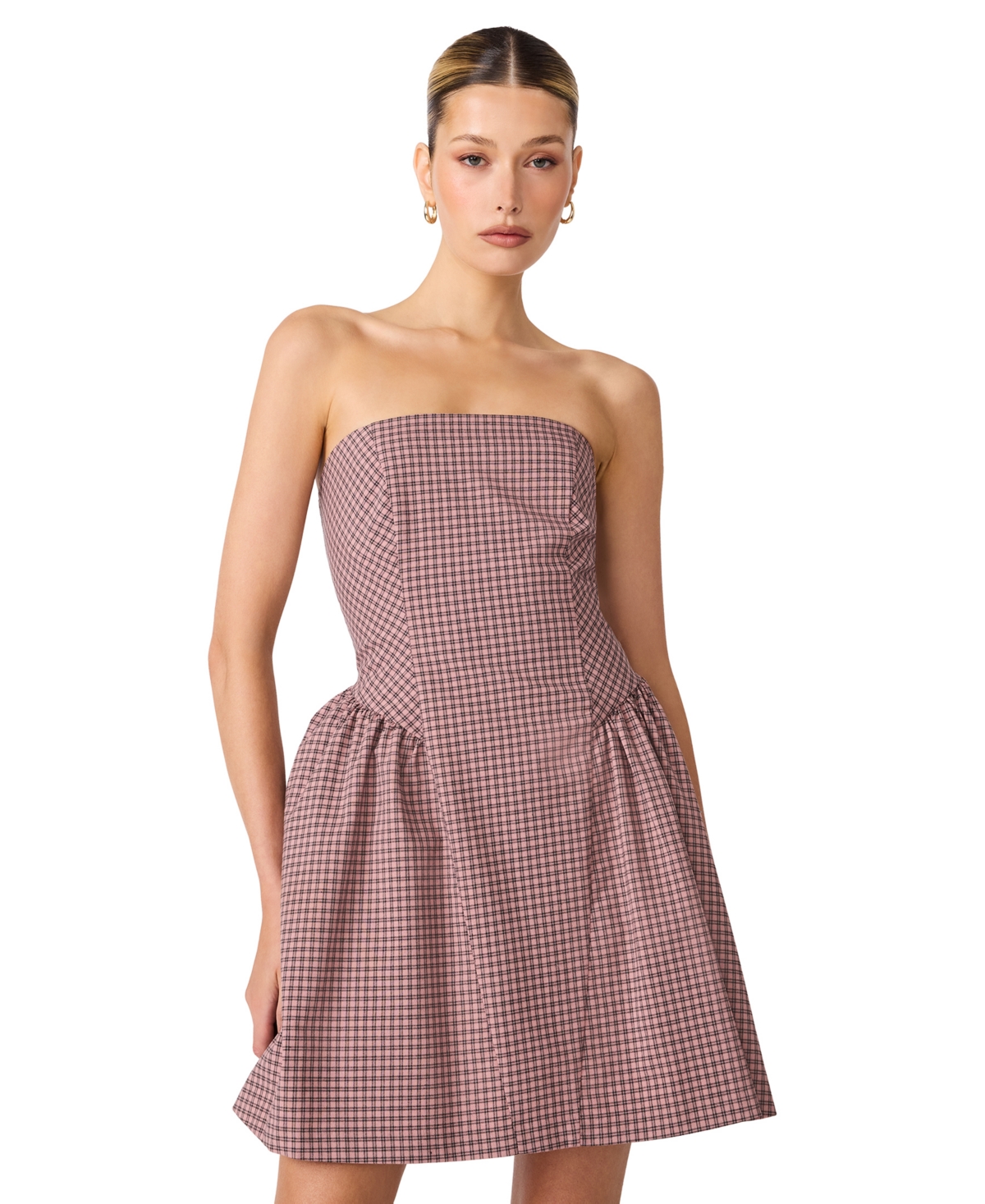 Click here for Steve Madden Womens Paulinna Fit & Flare Plaid Str... prices