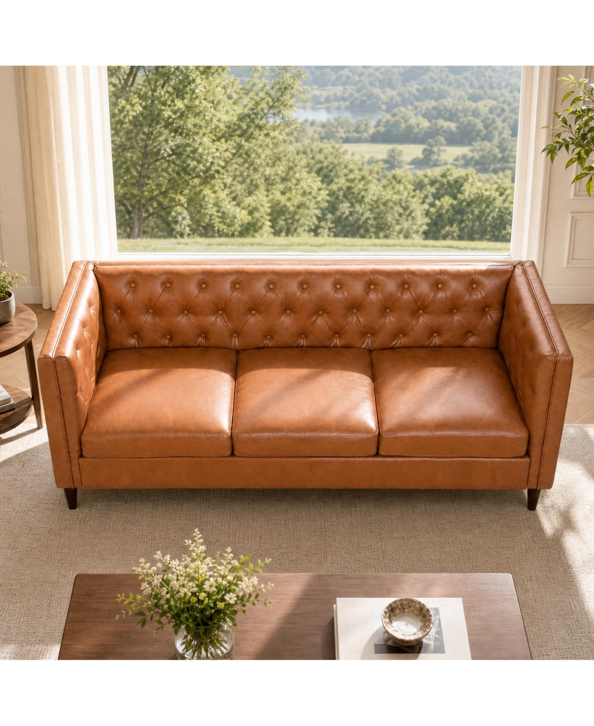 Click here for homfan 81 Modern Leather Couch for Living Room  Mi... prices