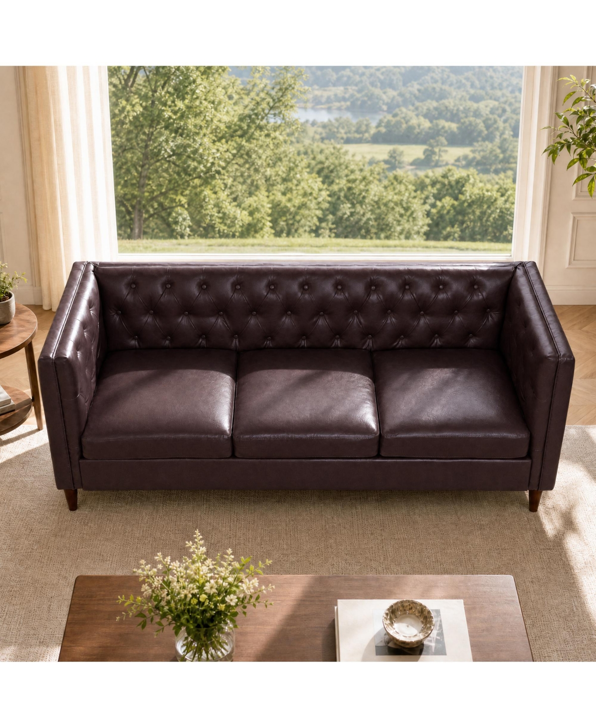 Click here for homfan 81 Modern Leather Couch for Living Room  Mi... prices