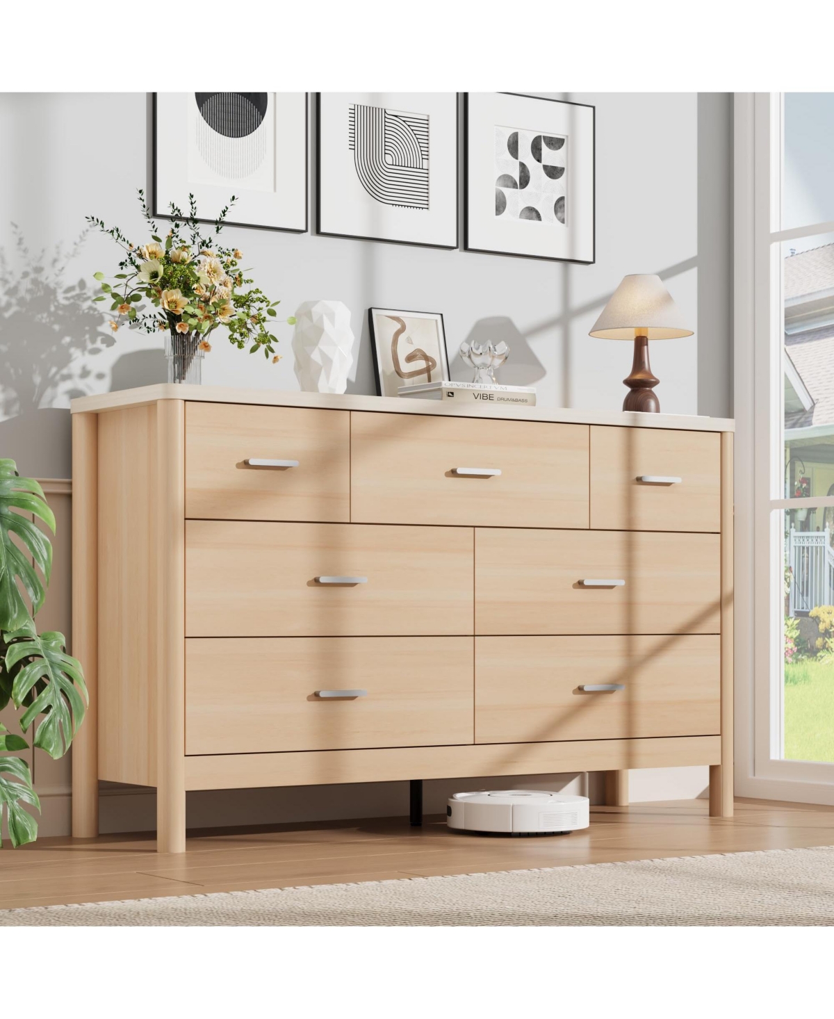 Click here for homfan 7 Drawer Dresser  53.15 Wide Farmhouse Ches... prices