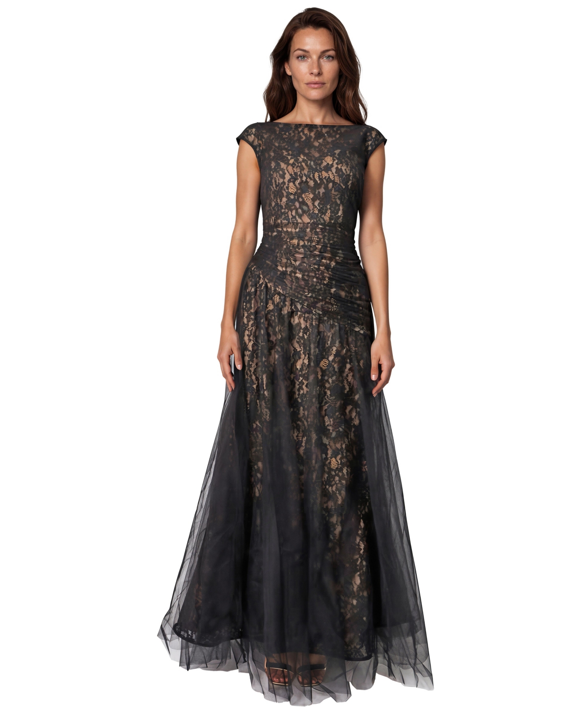 Click here for Rene Ruiz Occasion Womens Bateau Neck Lace tulle A... prices
