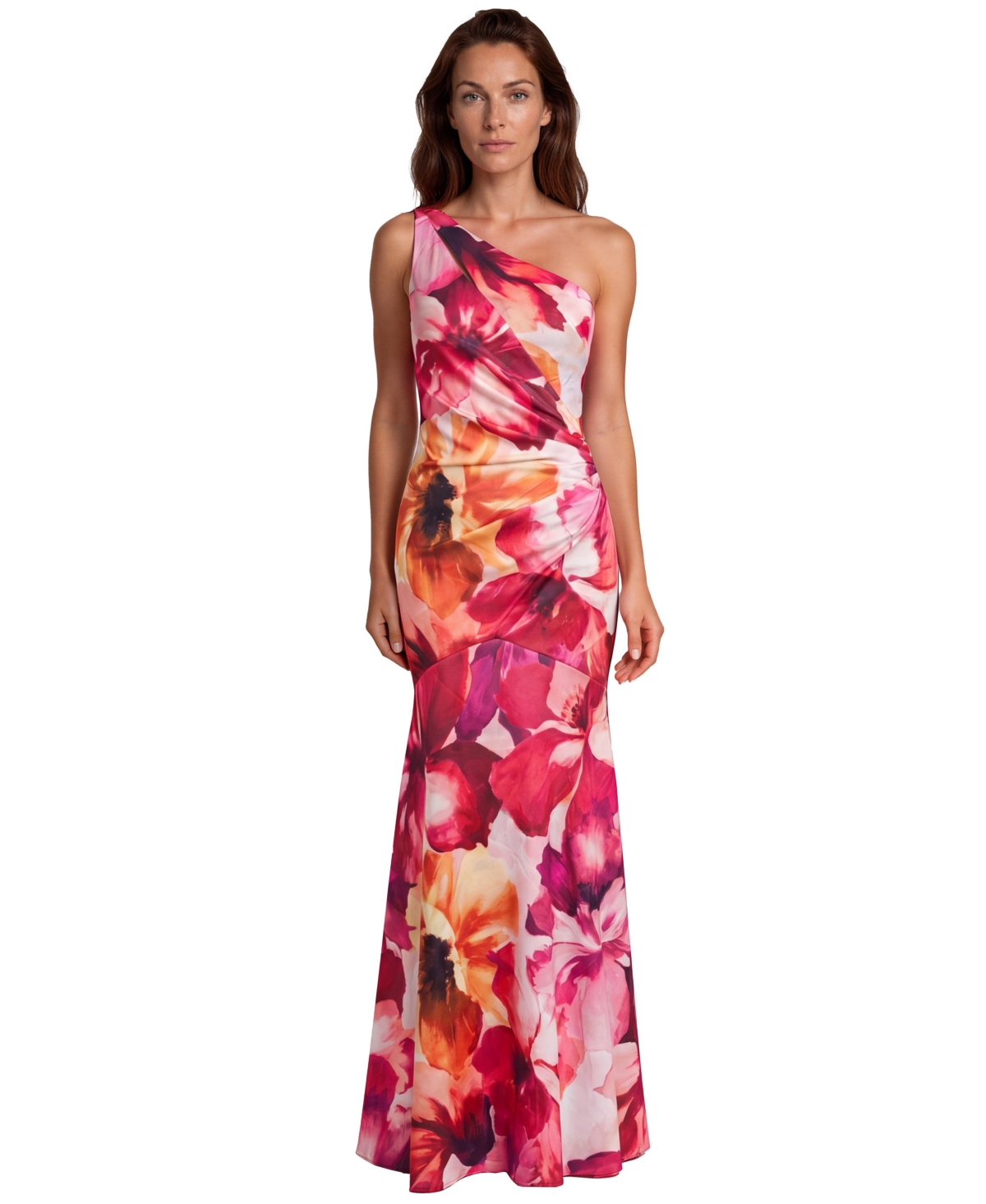 Click here for Rene Ruiz Occasion Womens One Shoulder Floral Scub... prices