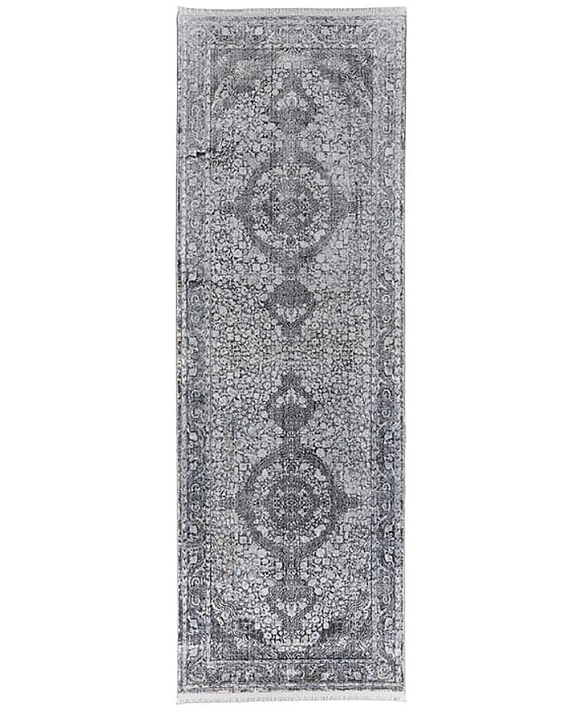 Click here for Feizy Sarrant 3967F 28x8 Runner Area Rug - Gray prices