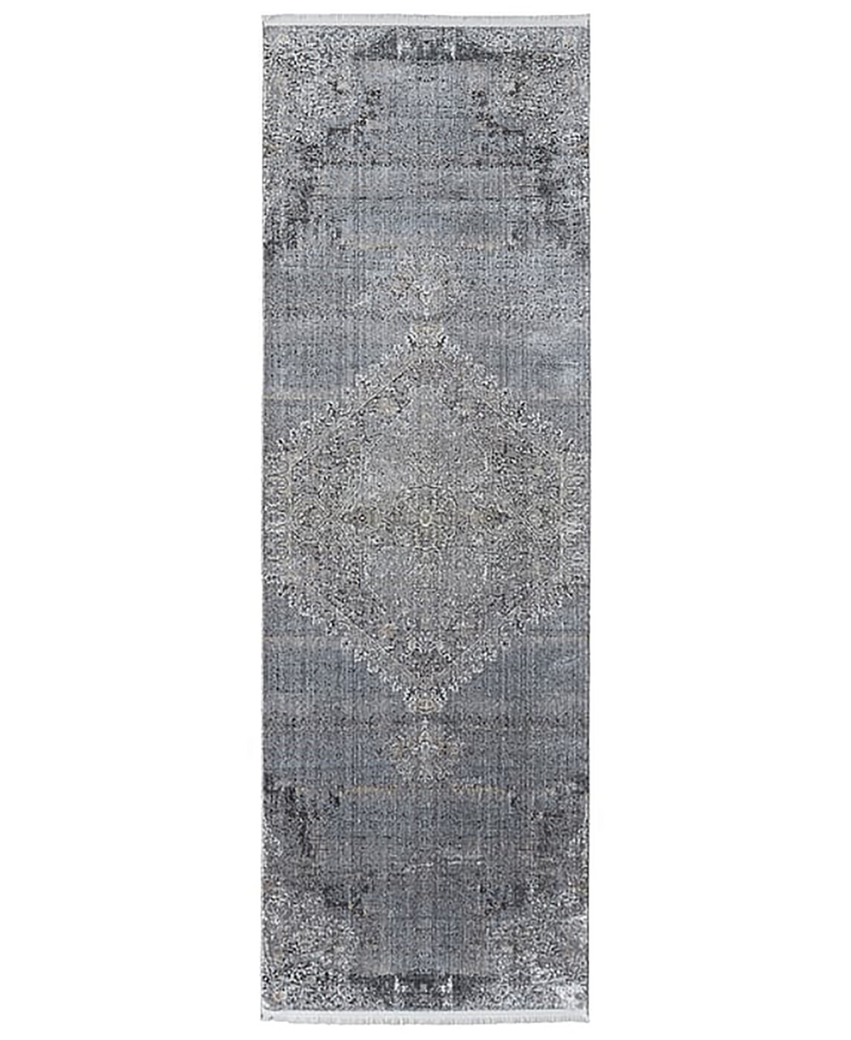 Click here for Feizy Sarrant R3963 Charcoal 28 x 12 Runner Rug -... prices