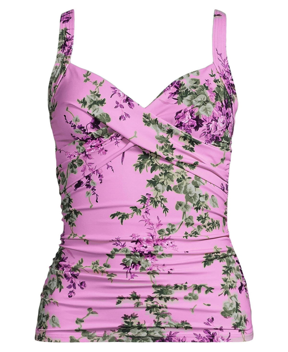 Click here for Lands End Womens V-Neck Wrap Underwire Tankini Swi... prices