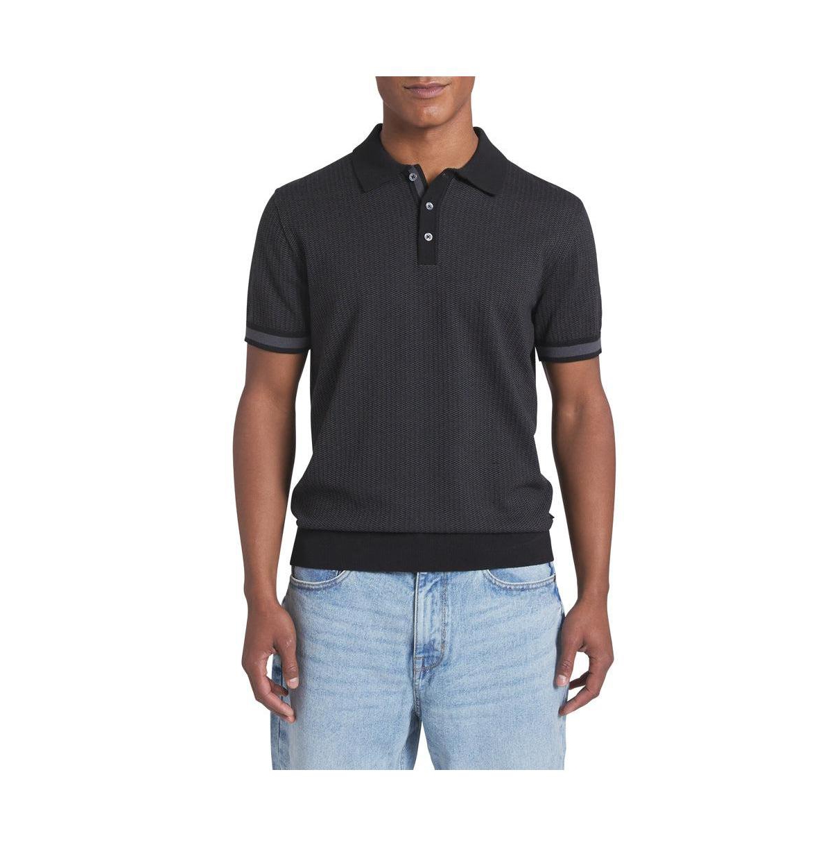 Click here for dkny Mens rock land sweater polo - Black prices