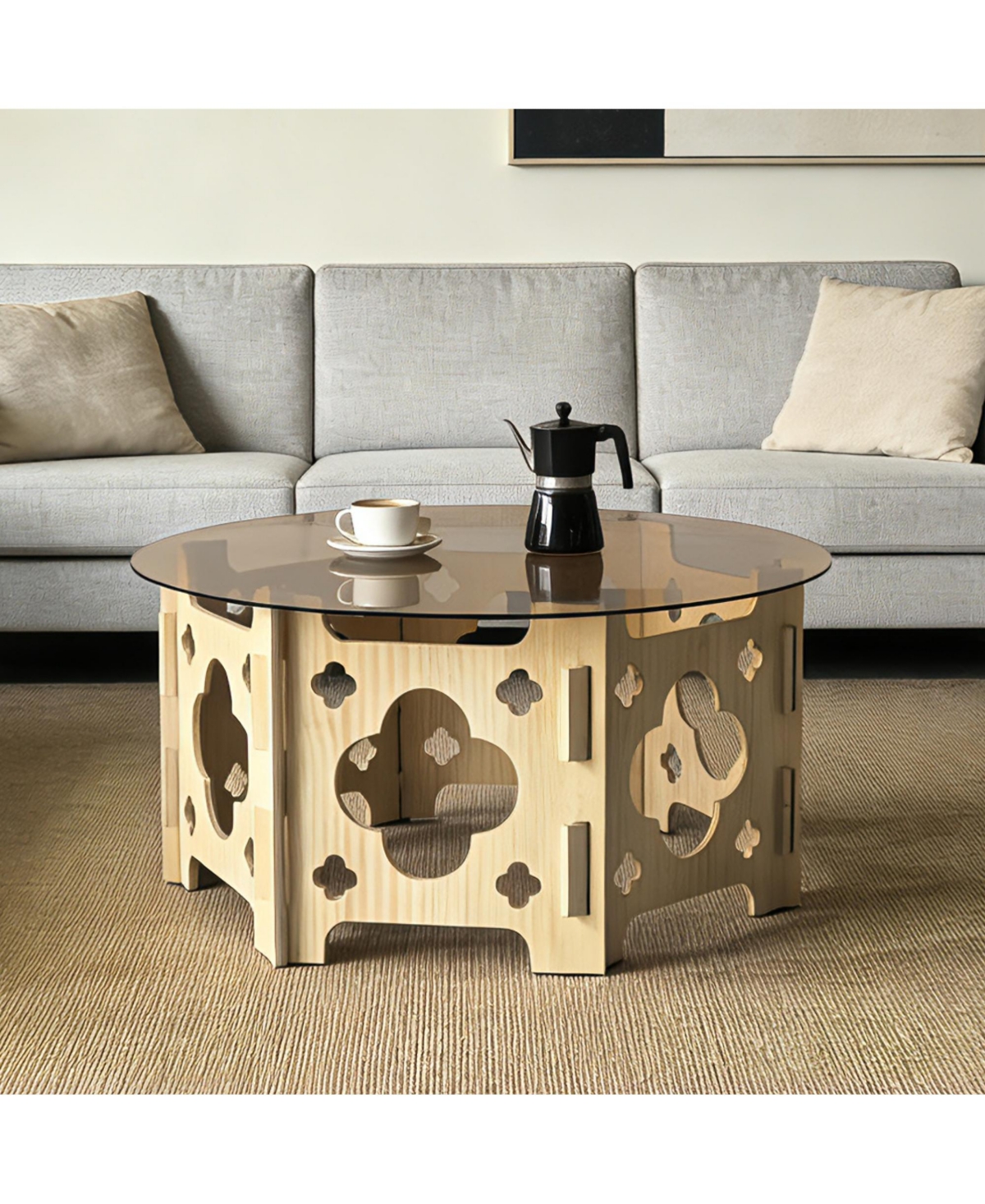 Click here for Flynama 31.1 Round Tempered Glass Coffee Table  Fl... prices
